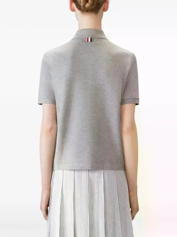 Thom Browne Striped Logo-patch Polo Shirt