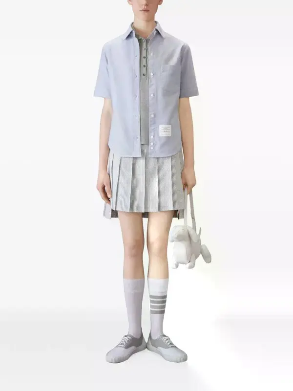 Thom Browne Striped Logo-patch Polo Shirt