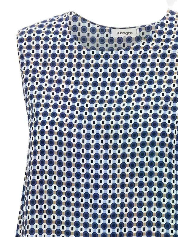 KANGRA Sleeveless Printed Top - Blue