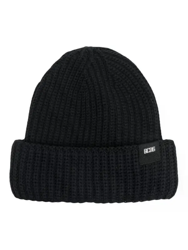 Gcds Giuly Logo-patch Beanie - Black