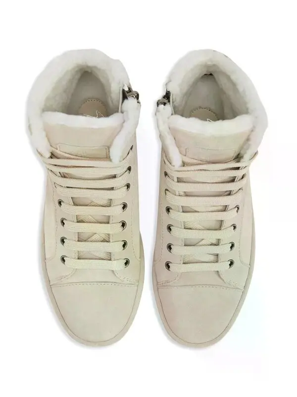 GIUSEPPE ZANOTTI Suede High-top Sneakers With Zip Detail