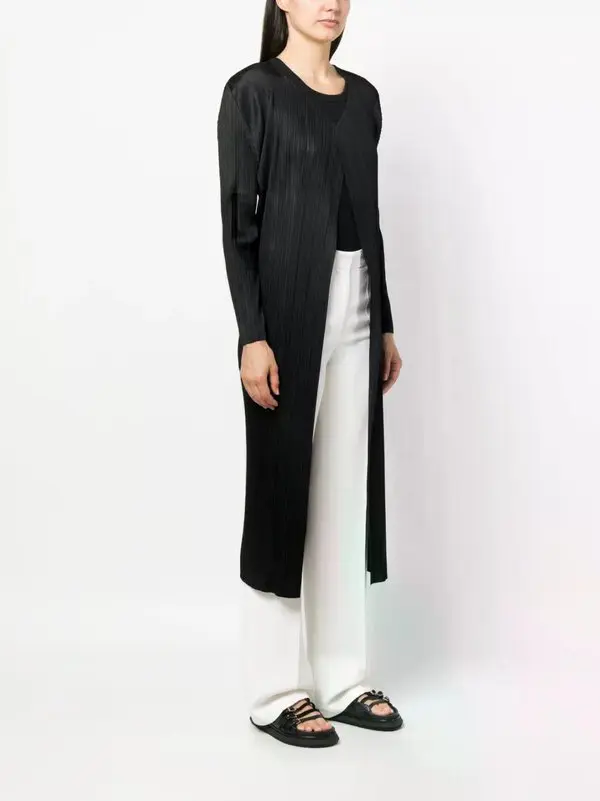 Issey Miyake Plissé Single-breasted Coat