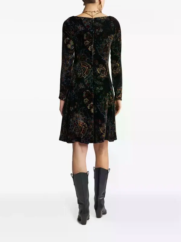 Etro Printed Velvet Mini Dress