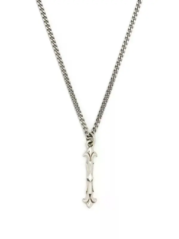 Emanuele Bicocchi Alphabet Pendant Necklace - Silver