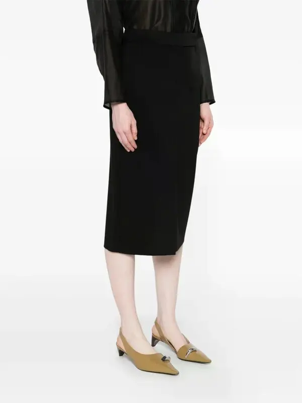 BLANCA VITA Twill Midi Skirt