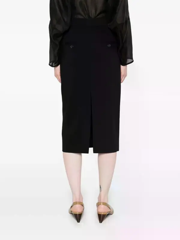 BLANCA VITA Twill Midi Skirt
