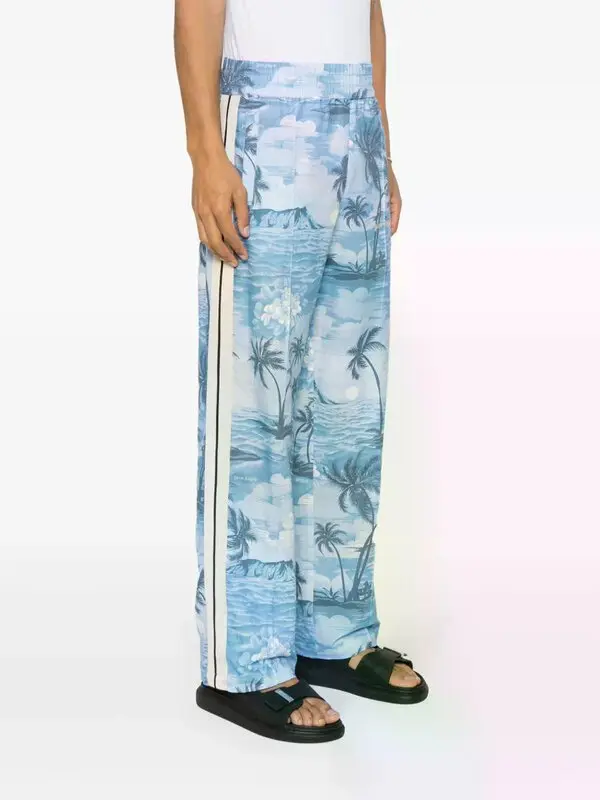 Palm Angels Graphic Print Straight-leg Trousers