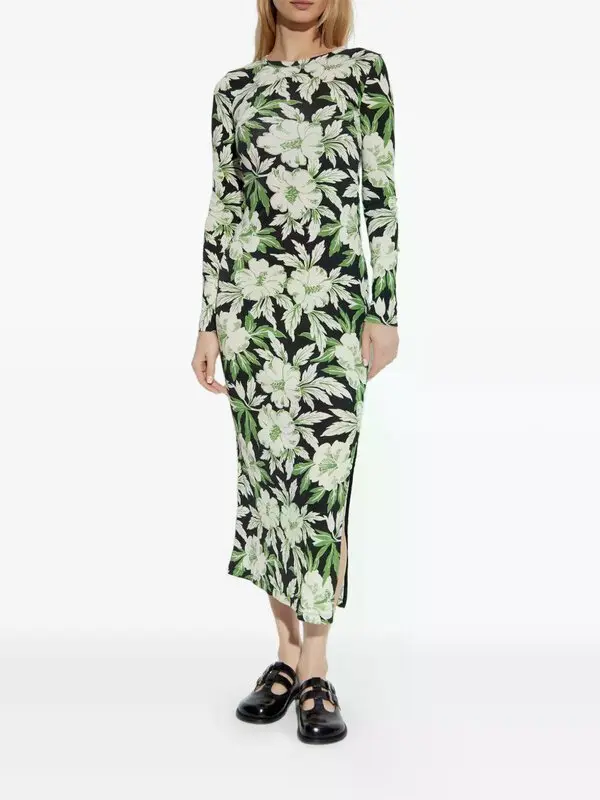 Loewe Silk-blend Floral Print Dress