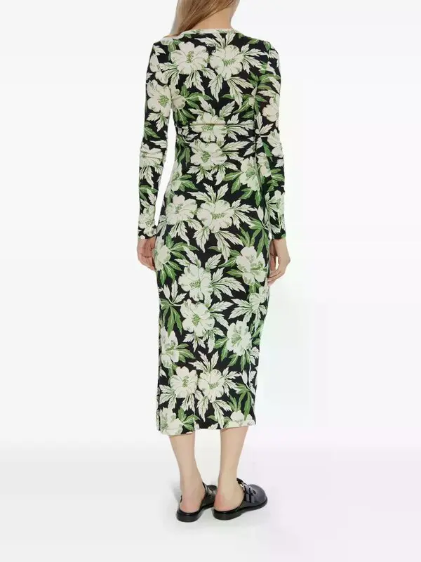 Loewe Silk-blend Floral Print Dress