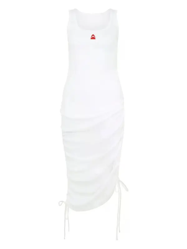 LET'S SWIM Ruched Detail Midi Dress