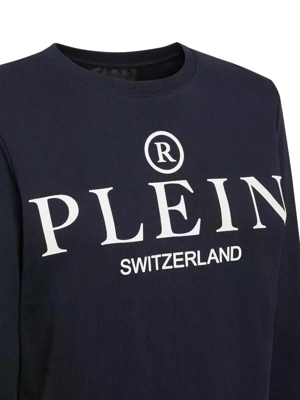 Philipp Plein Logo Print Sweatshirt - Blue