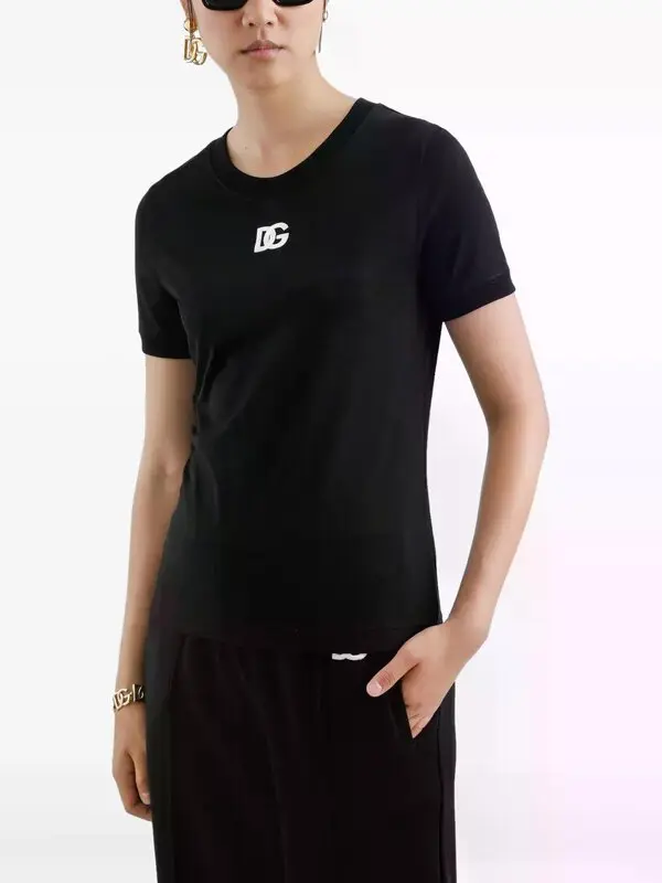Dolce & Gabbana Dg Logo-embroidered Jersey T-shirt