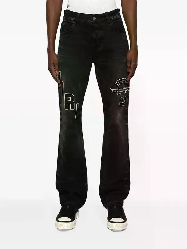 Amiri Distressed Logo Patch Jeans