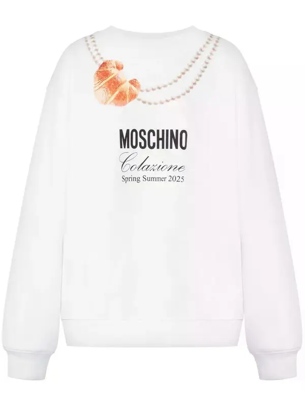 Moschino Croissant Print Sweatshirt