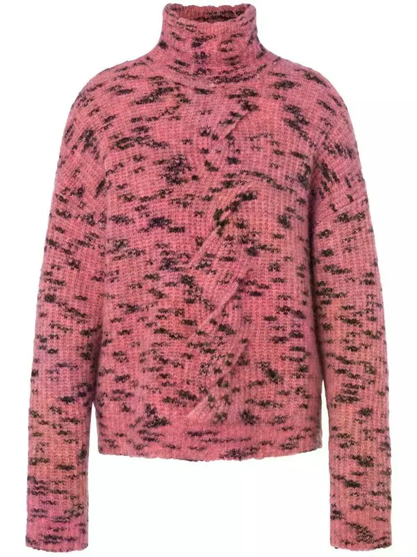 Moschino Roll-neck Cable-knit Jumper