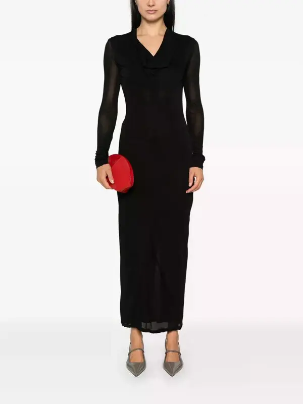 TOTEME Draped V-neck Maxi Dress