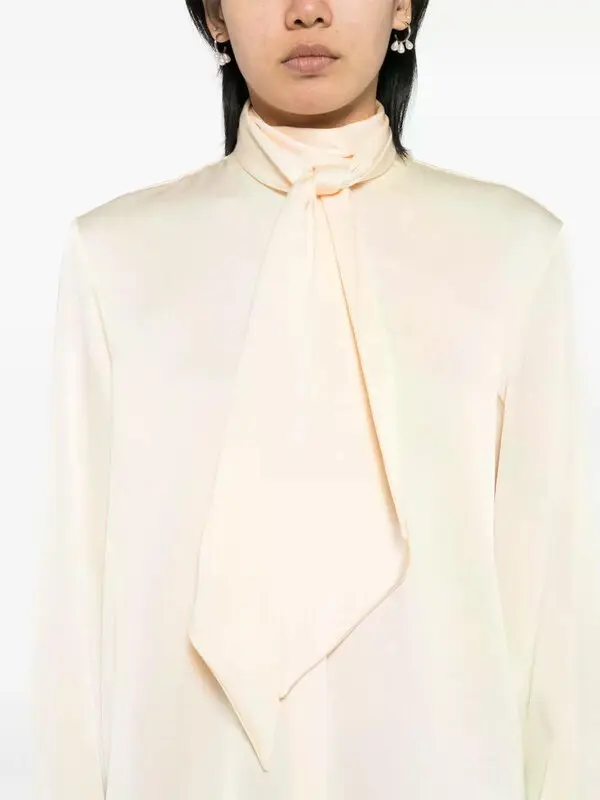 Alex Perry Light Orange Self-tie Shirt - Neutrals