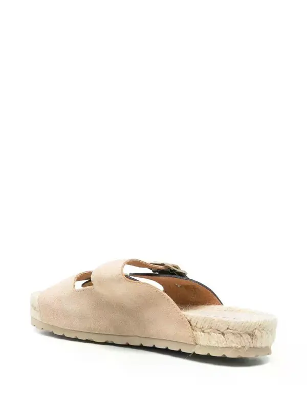 Manebí Suede Slides With Buckle Fastening