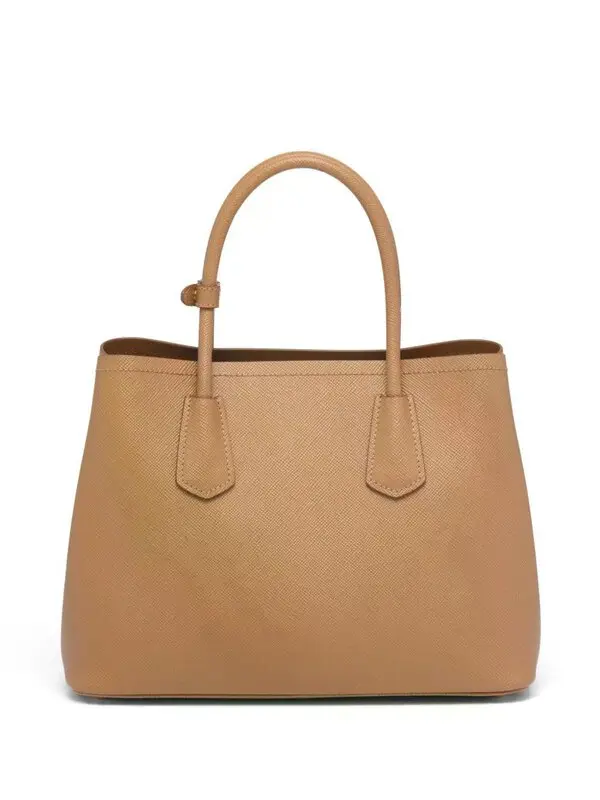 Prada Double Saffiano Tote Bag - Brown