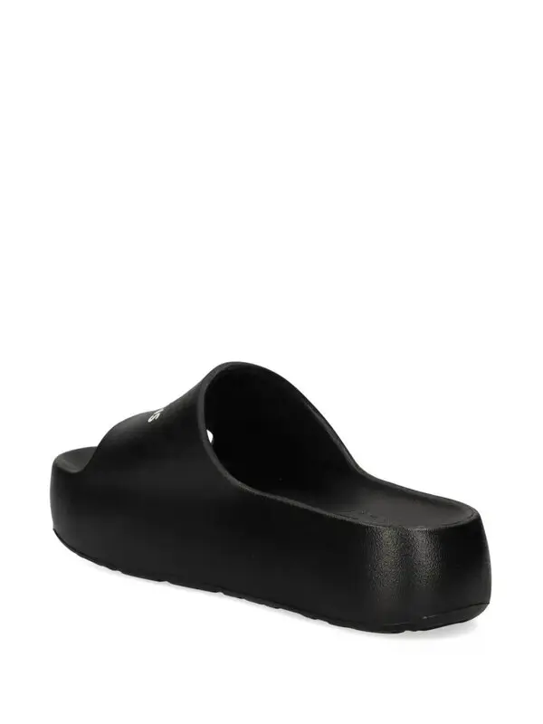 Tommy Hilfiger Logo Print Platform Slides