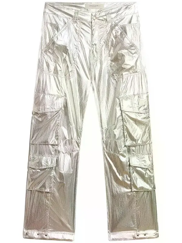 GOLDEN GOOSE Technical Fabric Cargo Pants - Silver