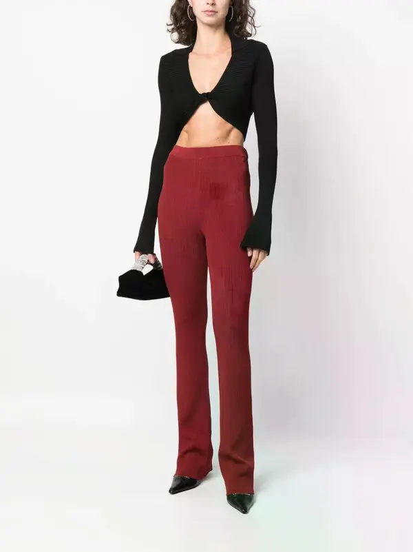 Patrizia Pepe Ribbed Bootcut Trousers