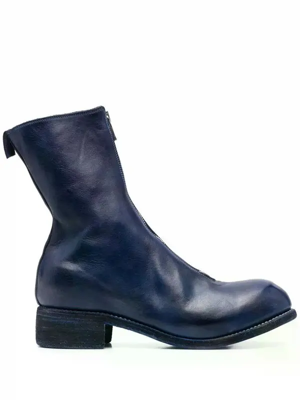 Guidi Front Zip Round-toe Boots