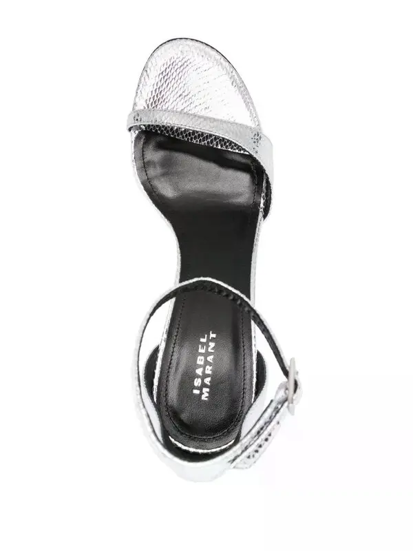 Isabel Marant Étoile Ailisa Metallic Snakeskin Effect Stiletto Sandals