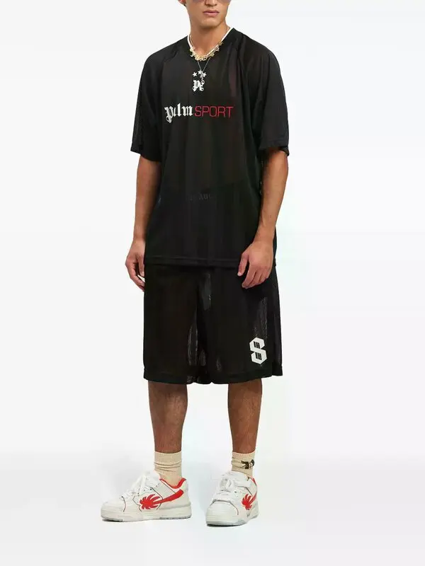 Palm Angels Mesh Logo Shorts