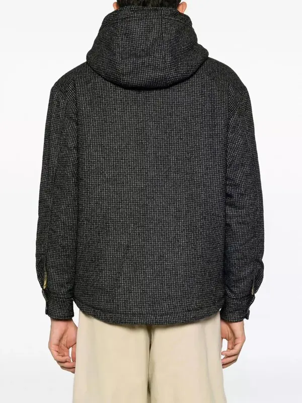 Kenzo Houndstooth Pattern Hooded Jacket