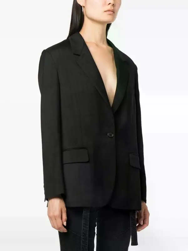 MSGM Notched Lapel Single-breasted Blazer