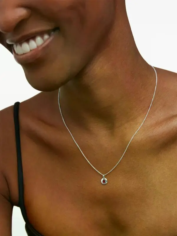 Monica Vinader July Ruby Pendant Necklace In Sterling