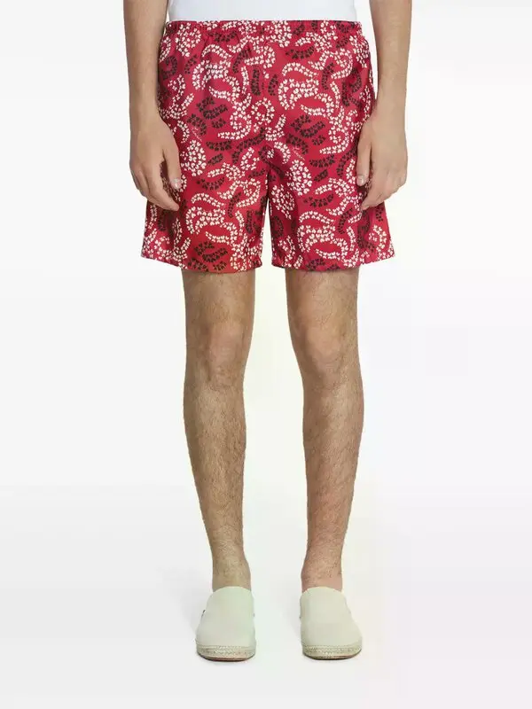 LANVIN Leaf-print Swim Shorts