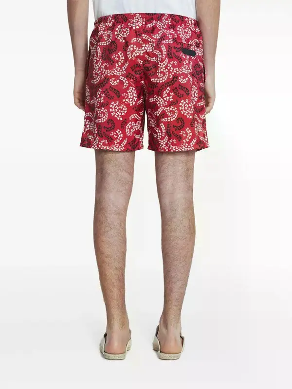 LANVIN Leaf-print Swim Shorts