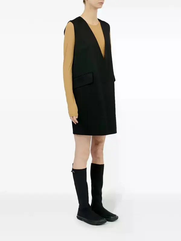 MAISON MARGIELA Sleeveless Plunge V-neck Mini Dress