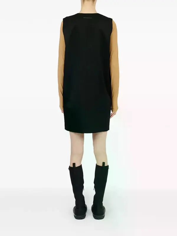 MAISON MARGIELA Sleeveless Plunge V-neck Mini Dress
