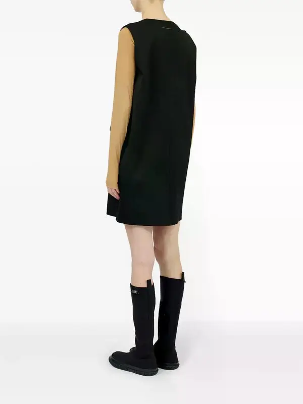 MAISON MARGIELA Sleeveless Plunge V-neck Mini Dress