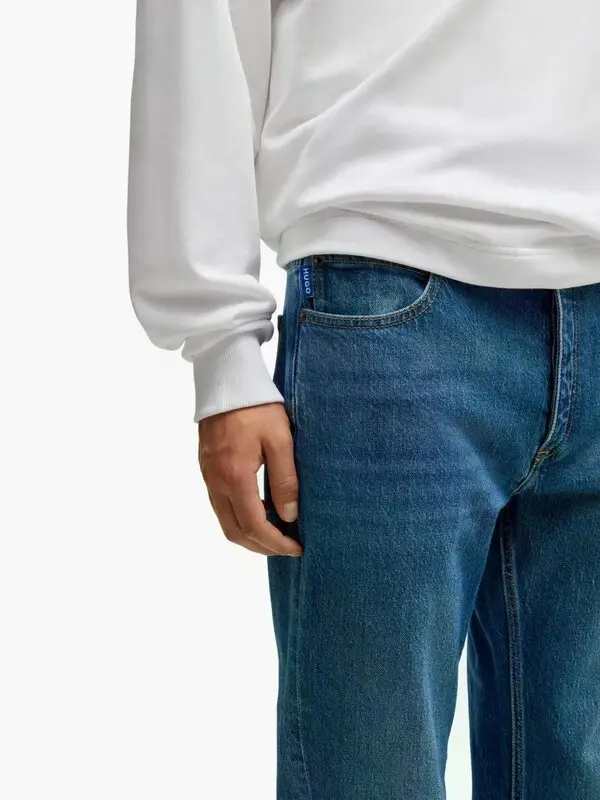 Hugo Straight-leg Jeans With Whiskering Effect