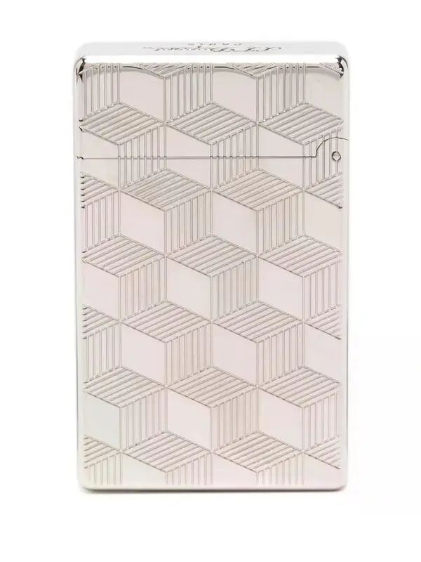S.t. Dupont Initial Cube Lighter - Silver