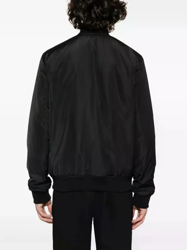 EA7 Logo Patch Bomber Jacket - Black