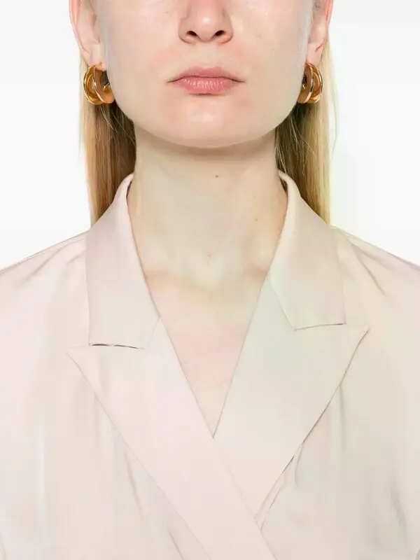 Theory Wrap Blouse With Peak Lapel