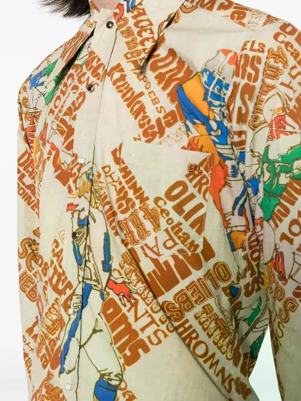 ERL Graphic-print Cotton Shirt