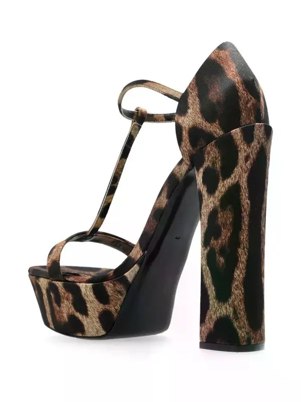 Dolce & Gabbana Leopard Print Platform Sandals