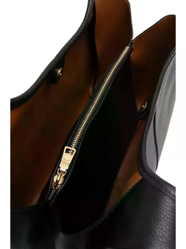 COACH Lana Pebbled-leather Tote Bag - Black