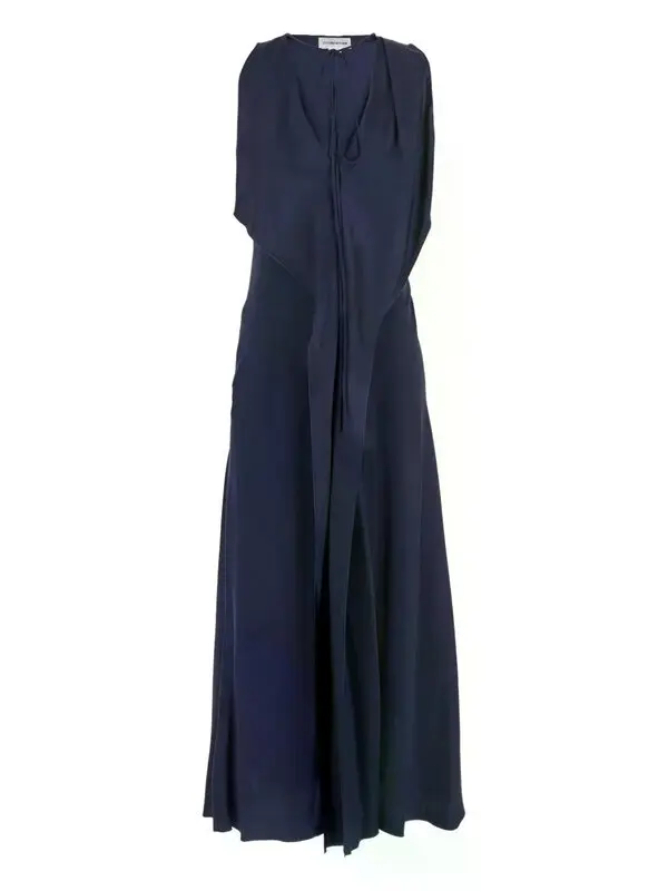 Victoria Beckham Draped Midi Dress - Blue