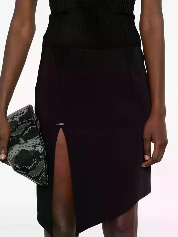 MUGLER Pierced Midi Skirt