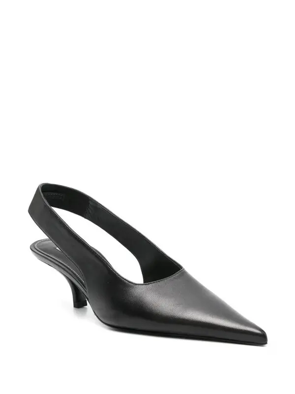 TOTEME Classic Leather Slingback Pumps - Black