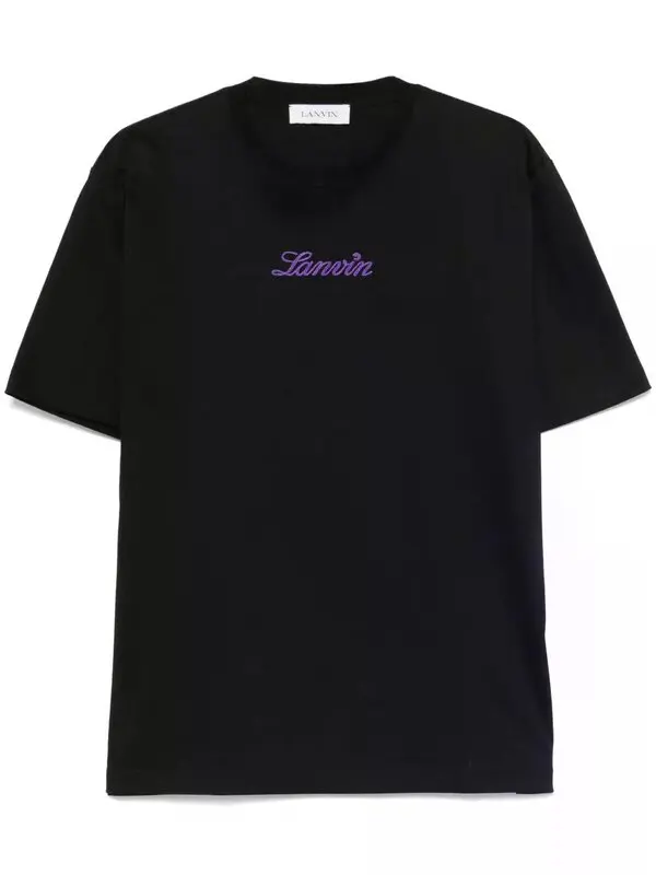 LANVIN Logo-embroidered T-shirt