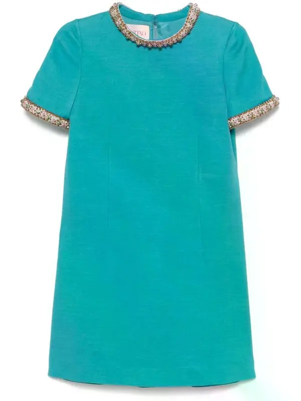 Valentino Garavani Embellished Shift Dress - Blue