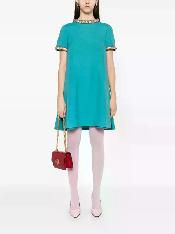 Valentino Garavani Embellished Shift Dress - Blue